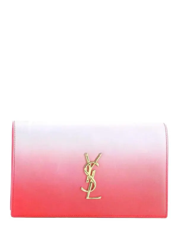 Saint Laurent Classic Monogram Degrade Large Clutch - Pink