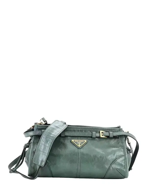 Prada Bonnie Leather Crossbody Bag - Green