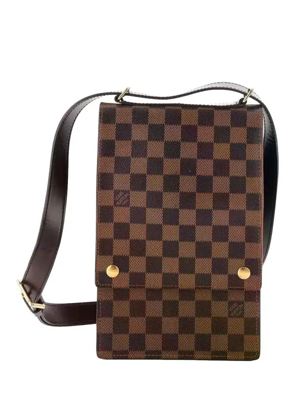 LOUIS VUITTON Portobello Damier Messenger Crossbody Bag - Brown