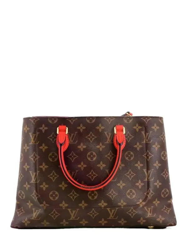 LOUIS VUITTON Flower Monogram Canvas Tote Bag - Brown