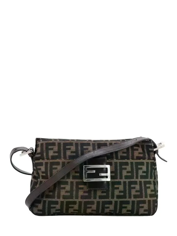 Fendi Vintage Zucca Canvas Pocket Shoulder Bag - Brown