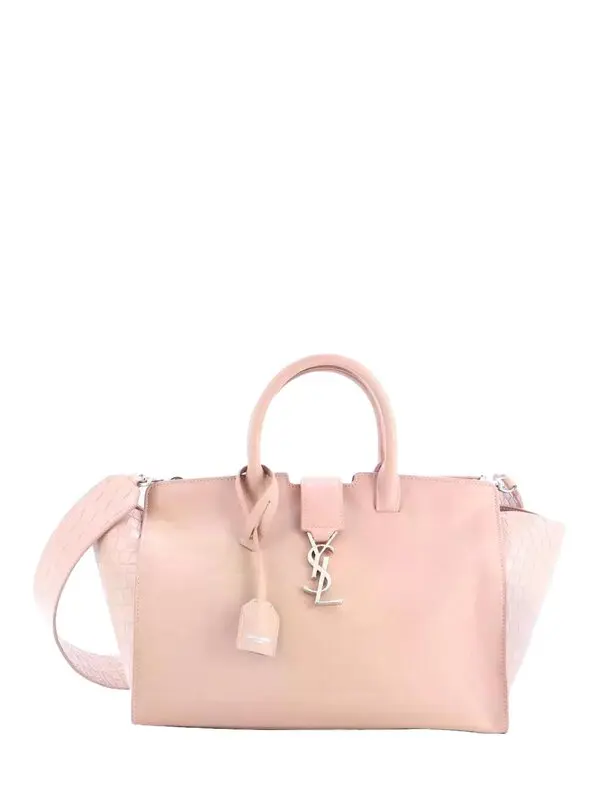 Saint Laurent Monogram Cabas Downtown Small Satchel - Pink