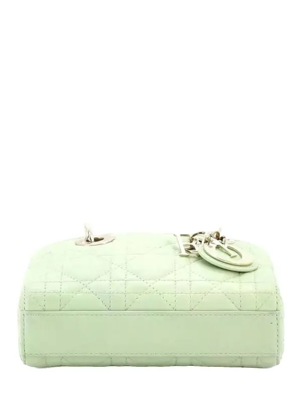 Dior Lady D-joy Micro Satchel Cannage Quilt Lambskin - Green