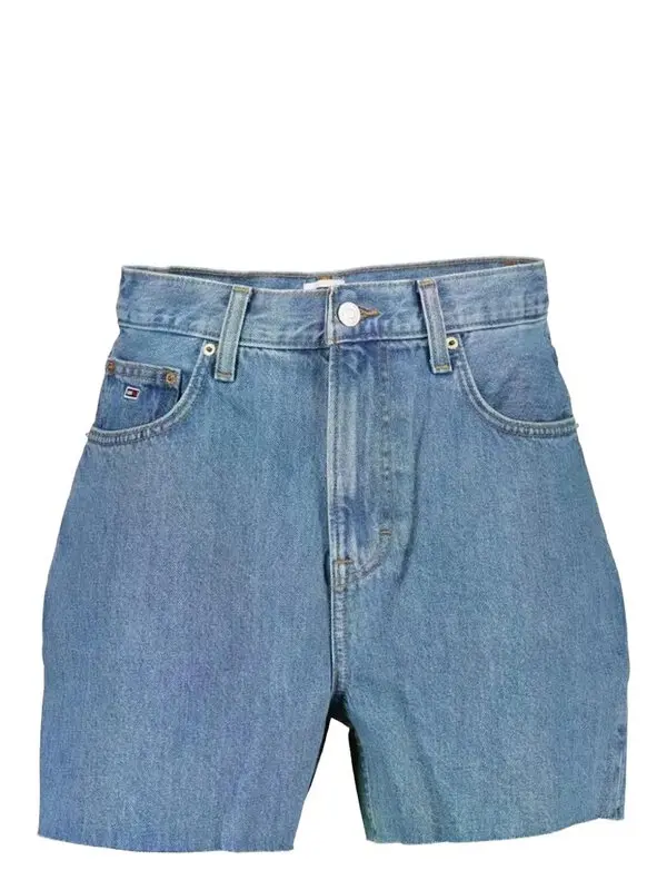 Tommy Hilfiger Frayed-hem Five-pocket Denim Shorts - Blue