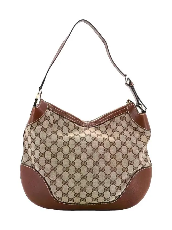 Gucci Charlotte Zip Gg Canvas With Leather Medium Hobo Bag - Brown