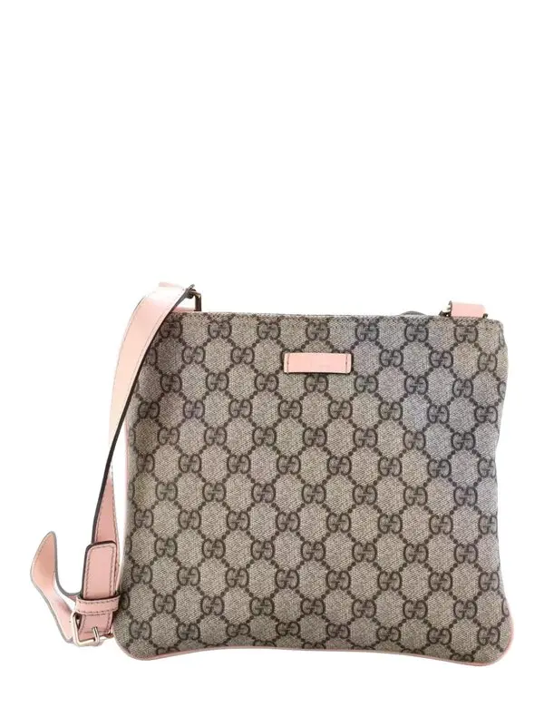 Gucci Gg Coated Canvas Small Messenger Bag - Pink