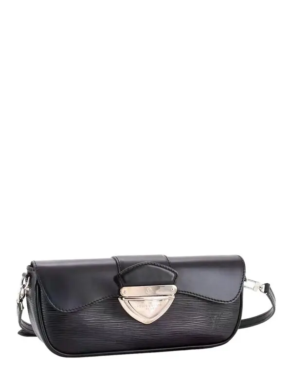 LOUIS VUITTON Montaigne Epi Leather Clutch Bag - Black