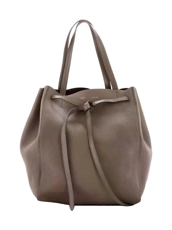 Celine Phantom Tie Cabas Medium Tote Bag - Grey