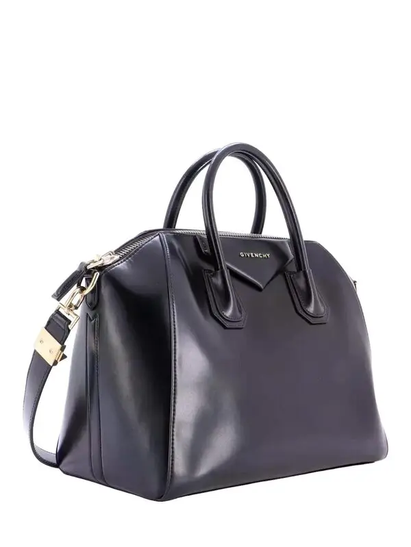 Givenchy Antigona Glazed Leather Medium Satchel - Black