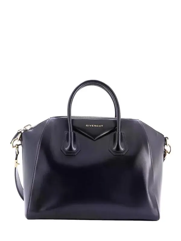 Givenchy Antigona Glazed Leather Medium Satchel - Black