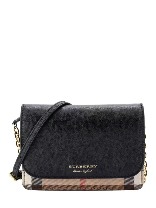 Burberry Hampshire Wallet On Chain - Black