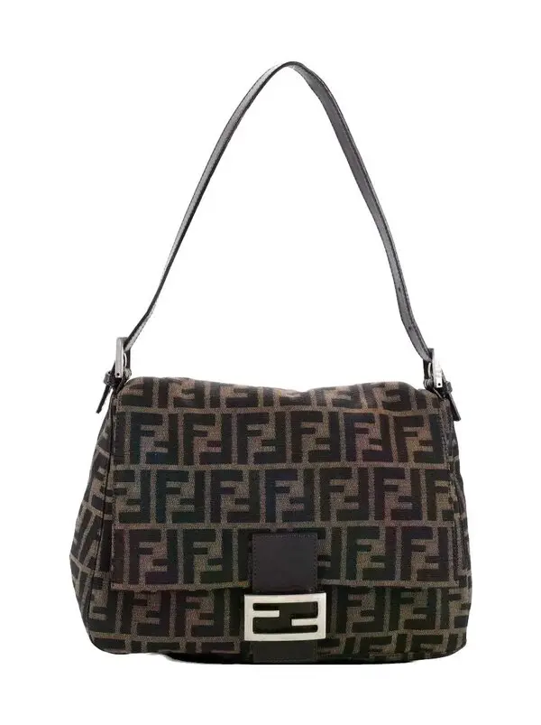 Fendi Mama Forever Bag Zucca Canvas Shoulder Bag - Brown