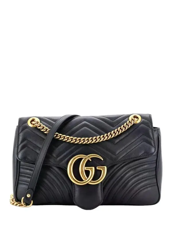 Gucci Gg Marmont Medium Shoulder Bag - Black