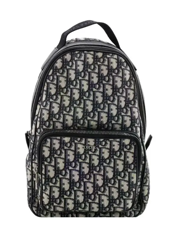 Dior Oblique Canvas Zip Around Sling Backpack - Blue