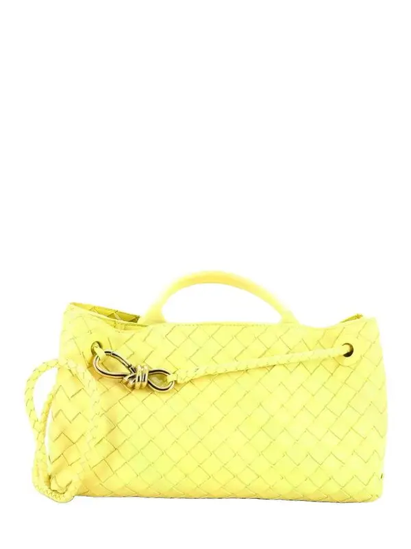 Bottega Veneta Andiamo East West Top Handle Small Satchel - Yellow