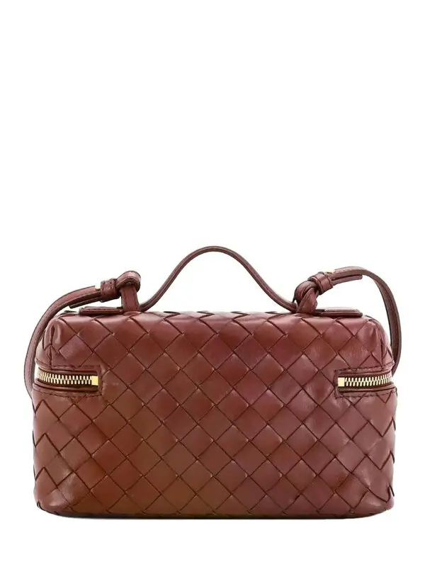 Bottega Veneta Intrecciato Leather Crossbody Bag - Brown