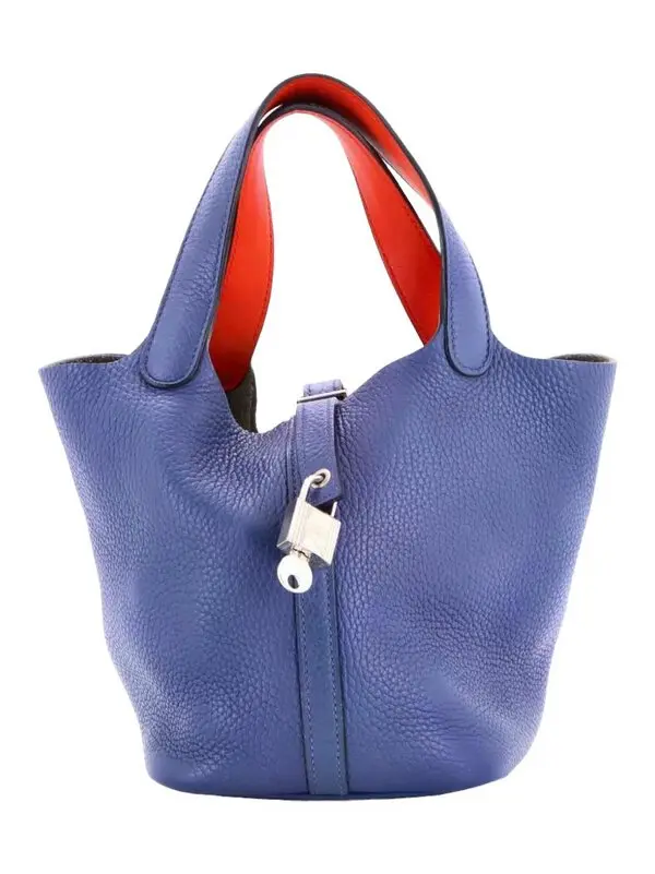 Hermès Picotin Lock Bag Clemence Pm - Blue