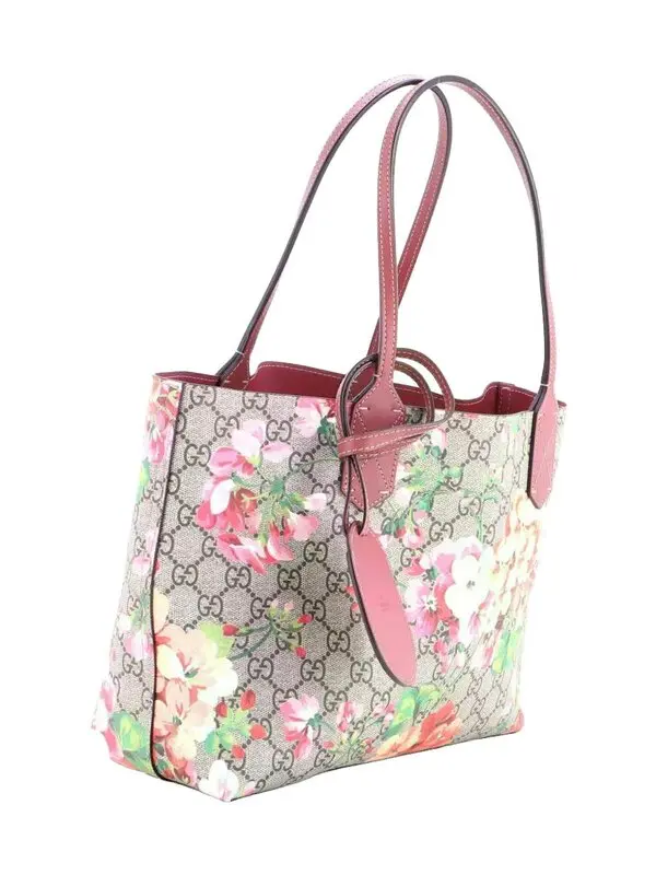 Gucci Reversible Blooms Gg Print Small Tote Bag - Pink