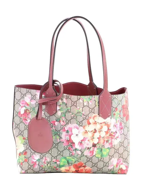Gucci Reversible Blooms Gg Print Small Tote Bag - Pink