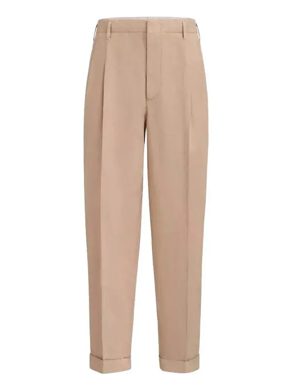 Brunello Cucinelli Garment-dyed Cotton And Linen Canvas Trousers - Neutrals