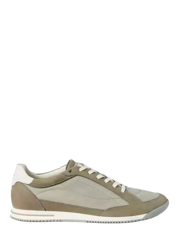 Brunello Cucinelli Nylon And Nubuck Sneakers - Brown