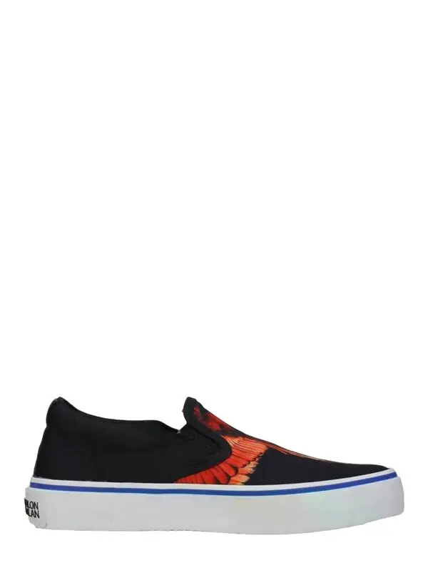 COUNTY OF MILAN Wings-print Loafers - Black