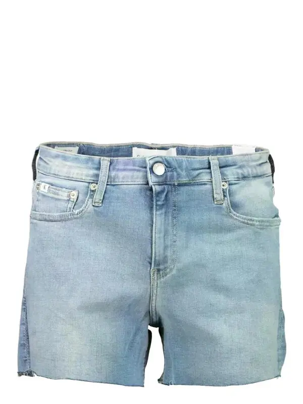 Calvin Klein Button-fastening Distressed Denim Shorts - Blue