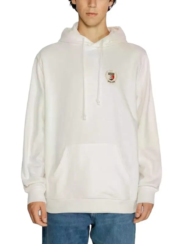 Tommy Hilfiger Embroidered-crest Hoodie - White
