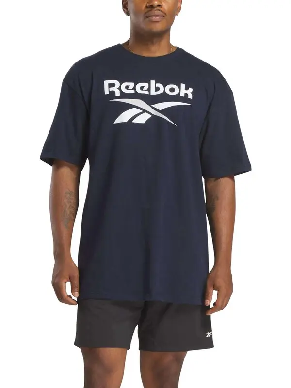 REEBOK Stacked Vector Graphic T-shirt - Navy