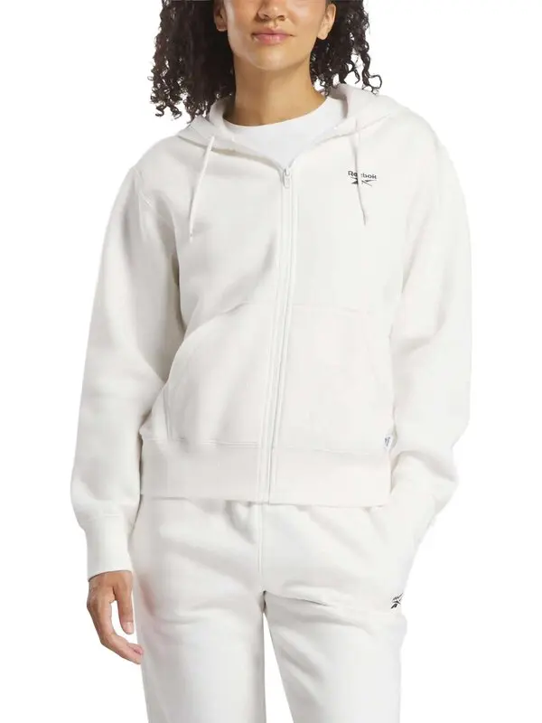REEBOK Small Vector Full Zip Sweatshirt - Vector Chalk Heather