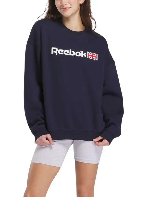 REEBOK Union Jack Logo Crewneck Sweatshirt - Vector Navy
