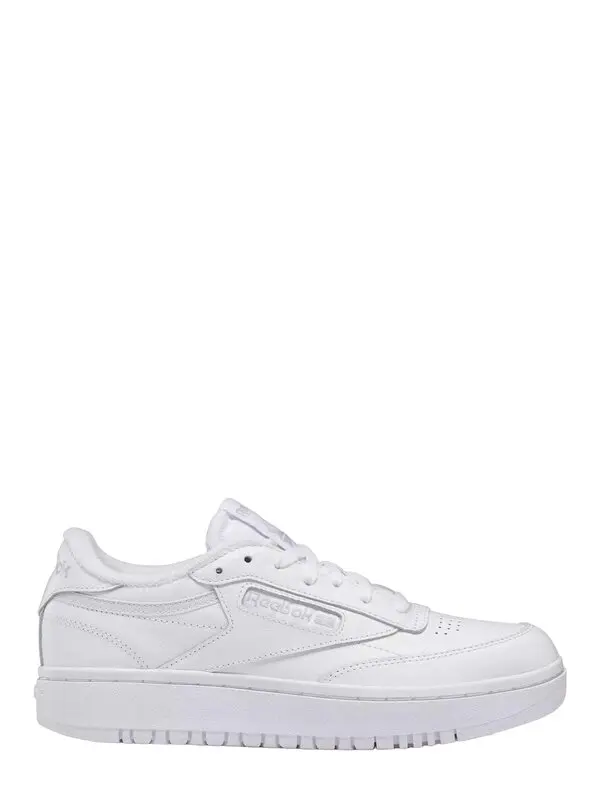 REEBOK Club C Double Platform Leather Sneakers - Ftwr White/ftwr White/cold Grey 2