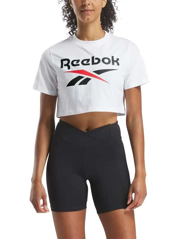 REEBOK Cropped Logo T-shirt - White