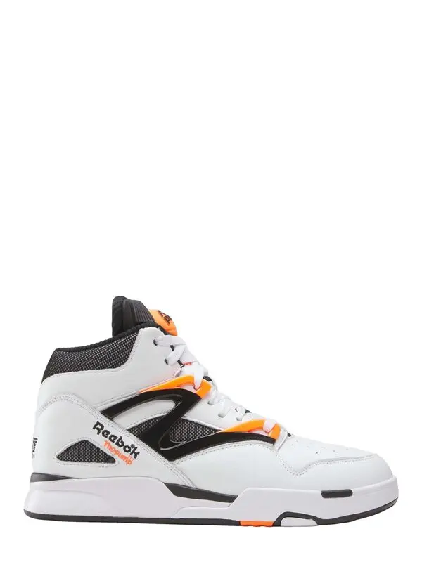 REEBOK Pump Omni Zone Ii Leather Sneakers - White/black/wild Orange