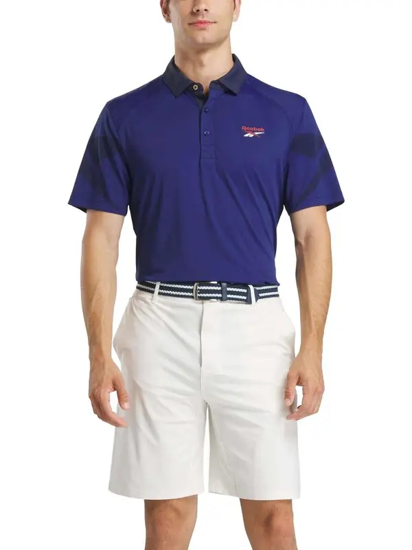 REEBOK Signature Vector Colorblocked Polo Shirt - Vector Navy