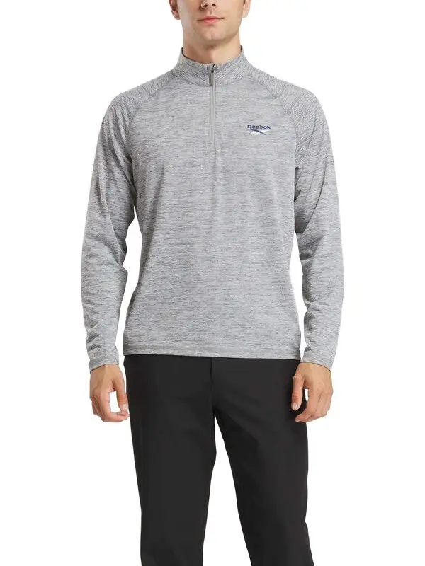 REEBOK Cationic Wicking Quarter-zip Sweatshirt - Grey 5