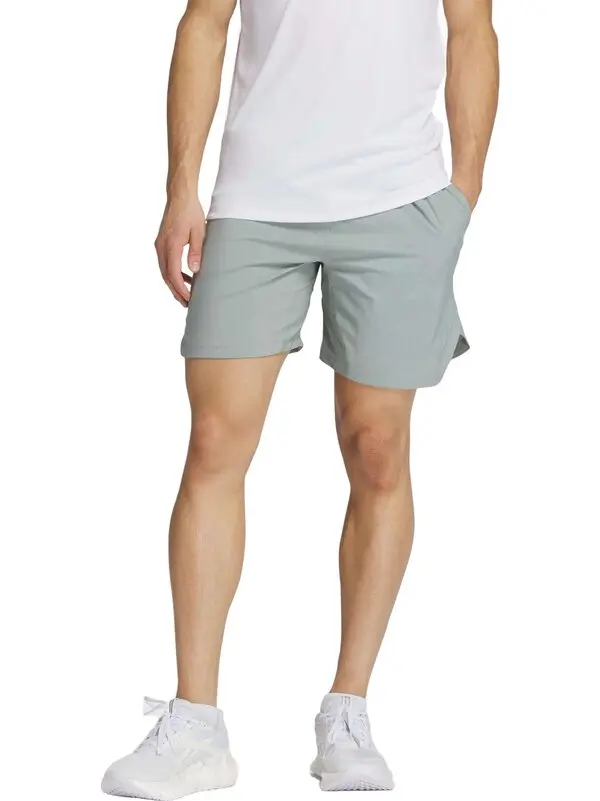 REEBOK Running Shorts With Reflective Details - Light Fog/metal Green