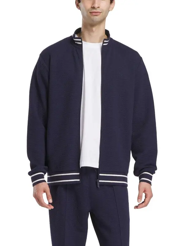REEBOK Club Sport Textured Jacket - Vector Navy