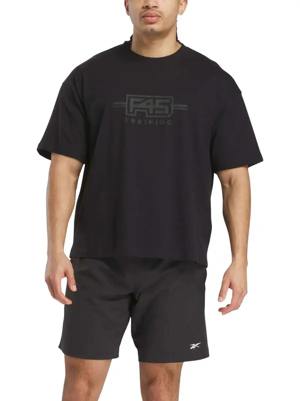 REEBOK X F45 Training Tonal Graphic T-shirt - Black