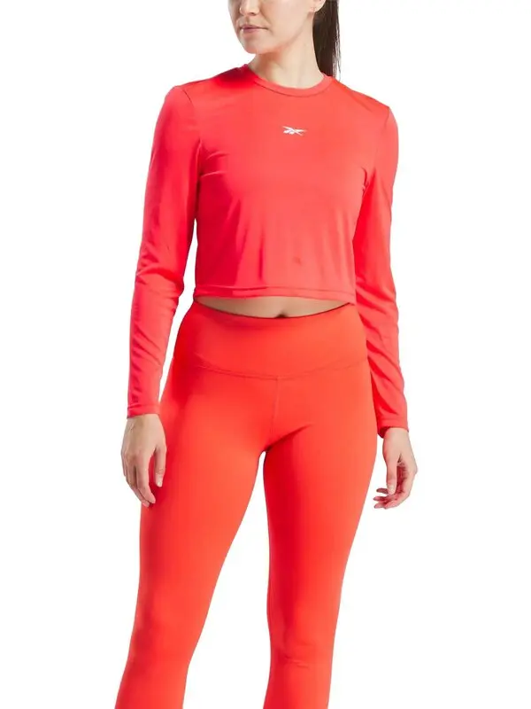 REEBOK Core Slim Fit Crop Long Sleeve Tee - Energy Red