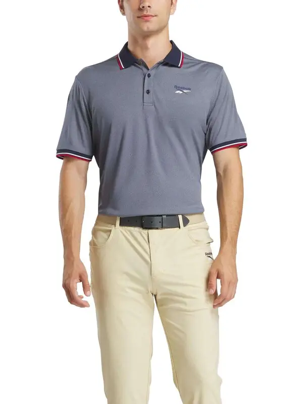 REEBOK Country Club Oxford Pique Polo Shirt - Navy
