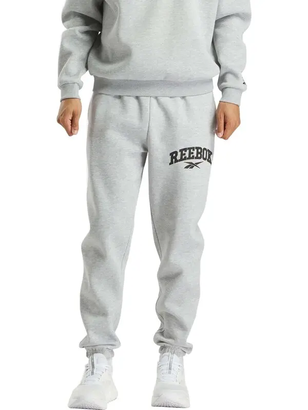 REEBOK Fleece Joggers - Light Grey Marl