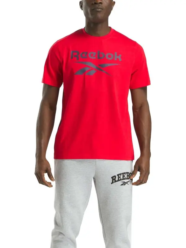 REEBOK Big Logo Crewneck Short Sleeve Tee - Vector Red
