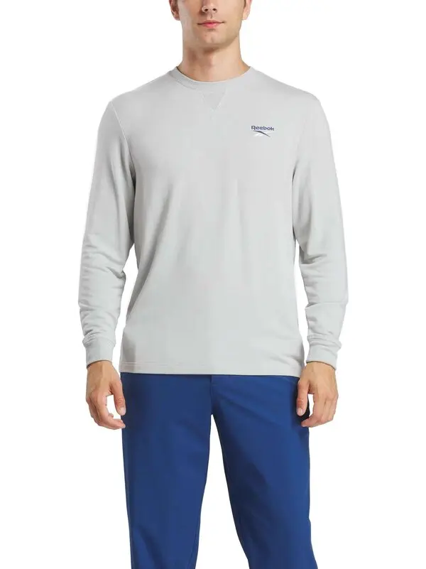 REEBOK Long Sleeve Golf Sweatshirt - Grey Heather