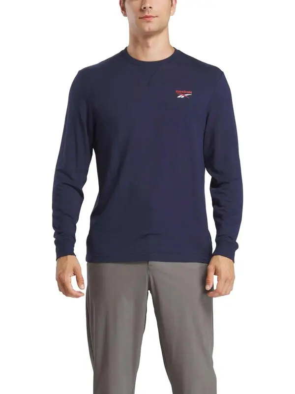 REEBOK Long Sleeve Golf Sweatshirt - Vector Navy