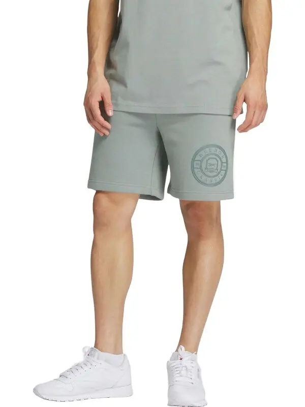 REEBOK Crest Cotton Fleece Shorts - Light Fog