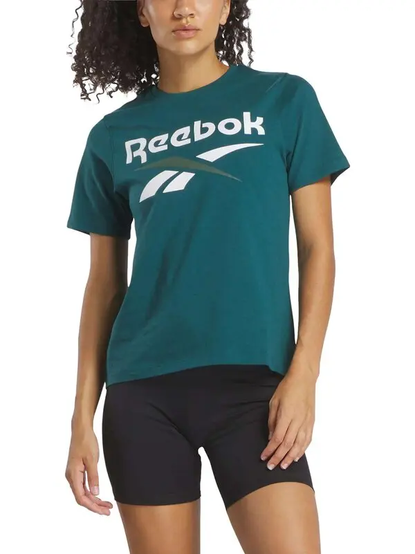 REEBOK Two-color Logo Crew Short Sleeve Tee - Retro Teal