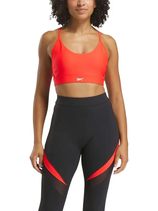 REEBOK Lux Strappy Sports Bra - Energy Red