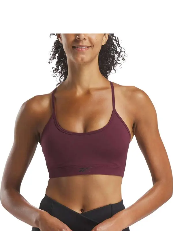 REEBOK Strappy Sports Bra - Black Cherry