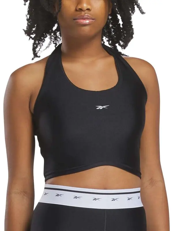 REEBOK X Angel Reese Halter Bra - Black/black/silver